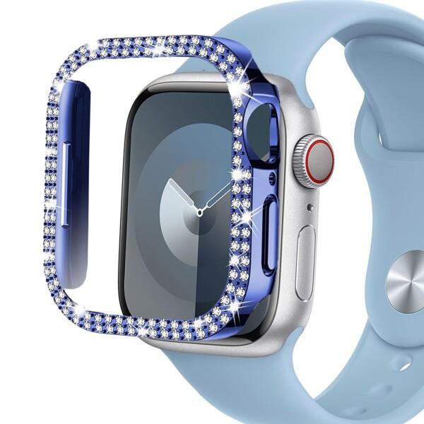 CIOODDW for アップルウォッチ カバー 40mm 41mm 42mm 44mm 45mm 46mm 49mm キラキラ 超簿軽量 耐衝撃 100%?敏度 96? 金属 ダブルダイヤモンド 飾りフレーム apple watch カバ...
