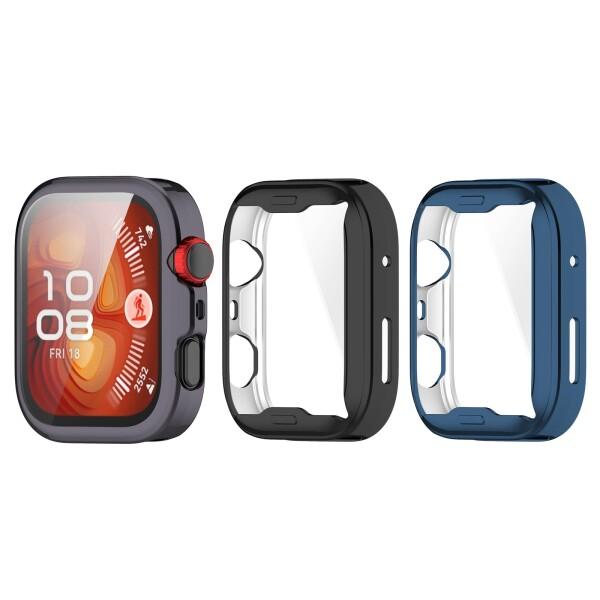 (RuenTech)対応Huawei Watch Fit 4 Pro ケース TPU素材 メッキ加工 保護バンパー スクラッチレジスタントカバーシェル huawei watch fit4 Pro専用カバー (3色B)商品コード：660797...