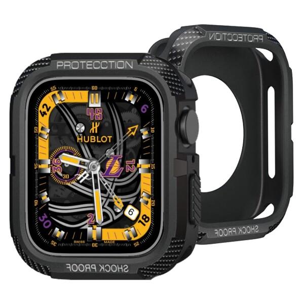 BUITFOU Apple Watch ケース 41mm | 40mm アップルウォッチ TPU 保護ケース「メカニカルさ」カーボンろう付けパターン 落下 衝撃 吸収 すり傷 防止 耐衝撃 米軍 MIL規格（41mm | 40mm,ブラック...