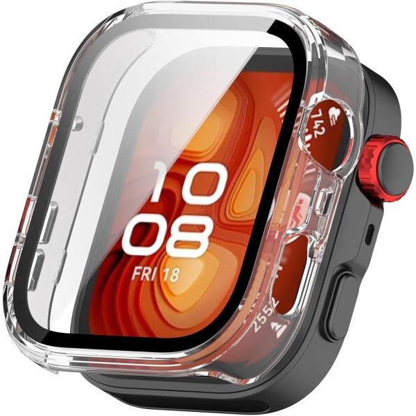 Gosento For HUAWEI Watch Fit 4 Pro ケース フィルム PCフレーム 一体型+全面3D液晶保護フィルム 飛散防止 衝撃吸収 気泡防止 HUAWEI Watch Fit4 Pro 保護カバー(クリア)商品コード...