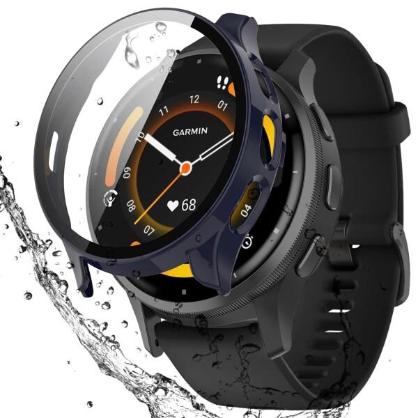 BOOLINN For garmin(ガーミン) venu 2/3/3s/4 ケース 対応 venu 3S カバー 超薄型 PC+ガラス素材 高透過率 高耐久 防塵・防傷 装着簡単 脱落しやすい 耐衝撃 全面保護 ケース（ブルー）商品コード...