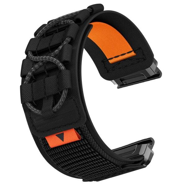 クイックフィットアップグレード済み ウォッチ ナイロンスポーツバンド に適合するGarmin Approach S62 / S70 / epix Pro 47mm, バックル なループ軽量織りウェビング リスト ベルト用のガーミン Feni...