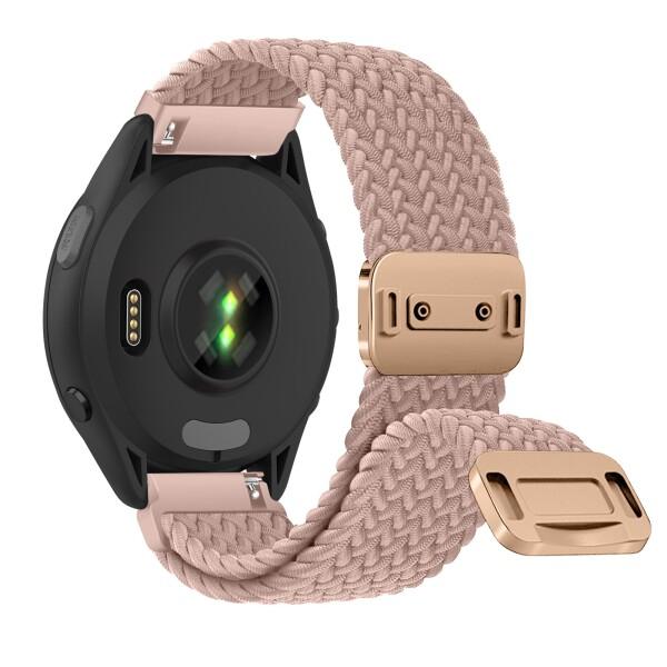 (RosMank) 18mm 編み込みウォッチバンド Garmin Venu 4 41mm/Venu 3S 41mm/Venu 2S/Move 3S/Active S 対応、ナイロン編み込み交換用ストラップ Garmin Forerunne...