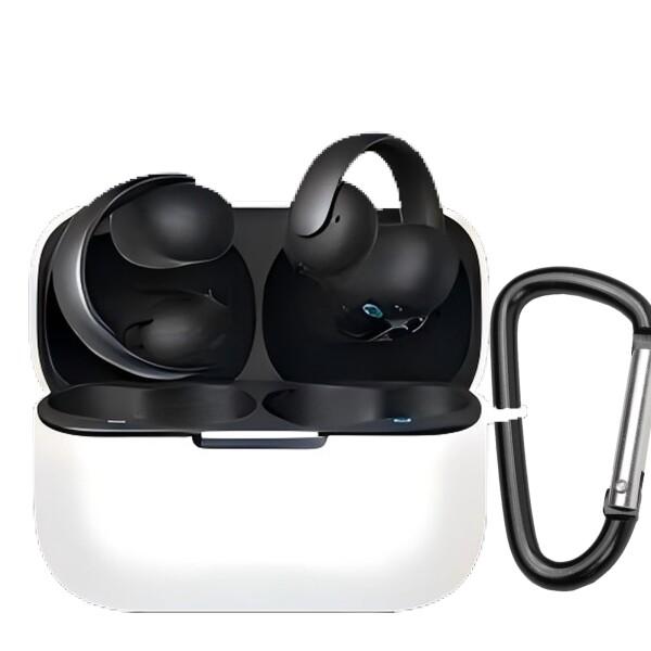 YAODLE For Anker Soundcore AeroClip ケース Anker Soundcore AeroClip用保護ケース シリコン素材 装着充電可能 全面保護 落下防止 キズ防止 耐衝撃 防塵 軽量 収納 カラビナ付き(...