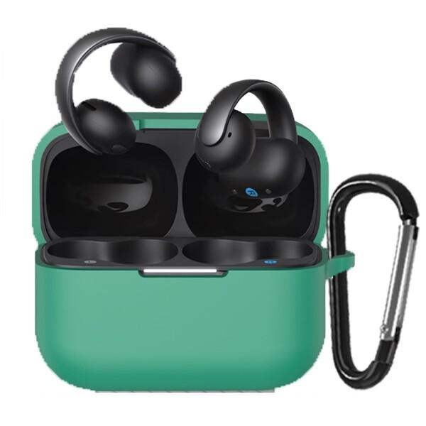 YAODLE For Anker Soundcore AeroClip ケース Anker Soundcore AeroClip用保護ケース シリコン素材 装着充電可能 全面保護 落下防止 キズ防止 耐衝撃 防塵 軽量 収納 カラビナ付き(...