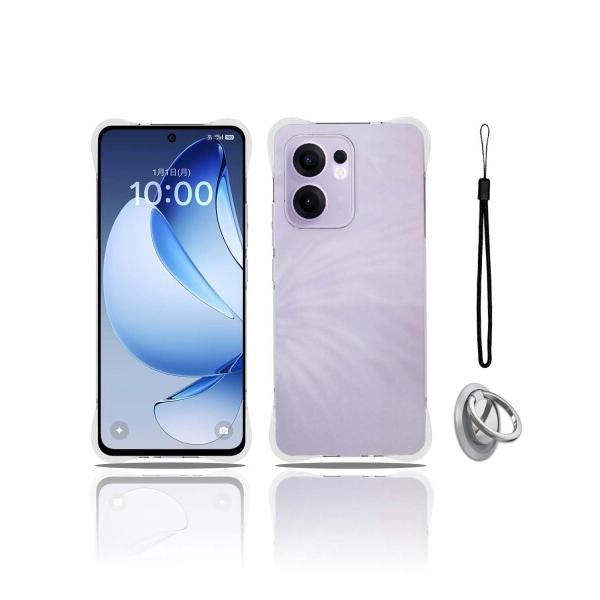 For OPPO Reno13 A 用 ケース カバー KONXISA 軽薄型 TPU スマホケース リングブラケット スタンド機能 バンパーカバー レンズ保護 耐久性 耐衝撃 全面保護 傷つけ防止 指紋防止（クリア）商品コード：66079...