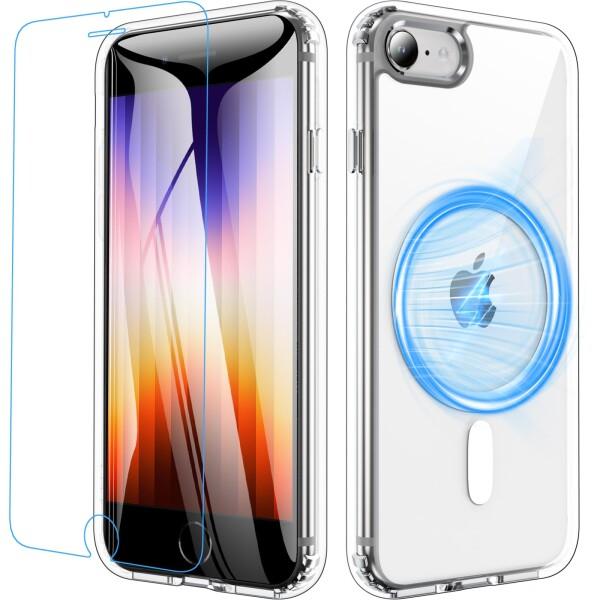 Fin2feel For iPhone SE3/SE2ケースガラスフィルム付き 米軍MIL規格 耐衝撃 黄ばみ防止 指紋防止 TPU + PC素材 iPhone 8/7 4.7インチ対応(クリア)商品コード：66079761447型番：iP...