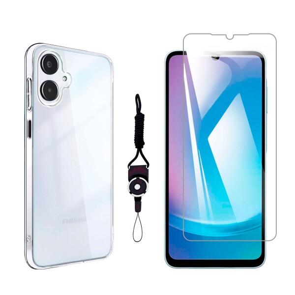 Hcsxlcj For Galaxy A25 5G SC-53F SCG33 ケース + Galaxy A25 5G フィルム 強化ガラス 衝撃吸収 貼り付け簡単 飛散防止 撥水撥油 気泡防止 耐衝撃 落下防止 For ギャラクシーa25 ...