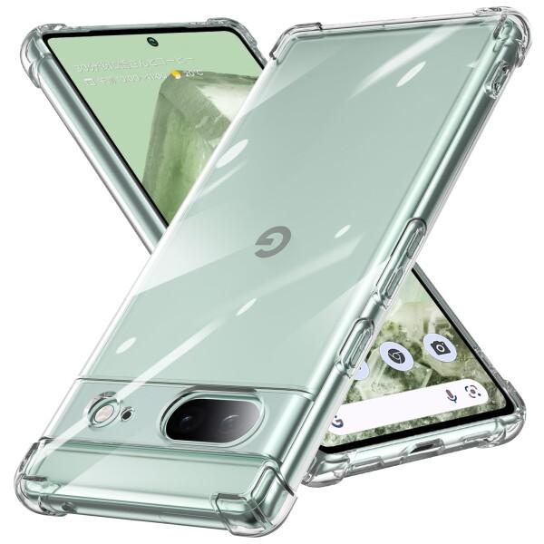 TLOMPLO 対応 Google Pixel 8 用の ケース クリア 耐衝撃 透明 シリコン カバー TPU 薄型 軽量 滑り止め 黄変防止 柔軟 Qi充電 衝撃吸収 指紋防止 米軍MIL規格取得 ワイヤレス充電に対応 カメラ保護 カバ...