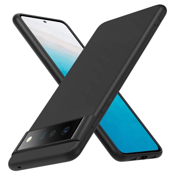 TLOMPLO 対応 Google pixel 6 Pro 用の ケースシリコン 薄型 tpu スリム 磨り表面 指紋防止 カバー 柔らかい裏地ケース 耐衝撃 米軍MIL規格 ワイヤレス充電対応ストラップホール付き 黄ばみなし レンズ保護 ...
