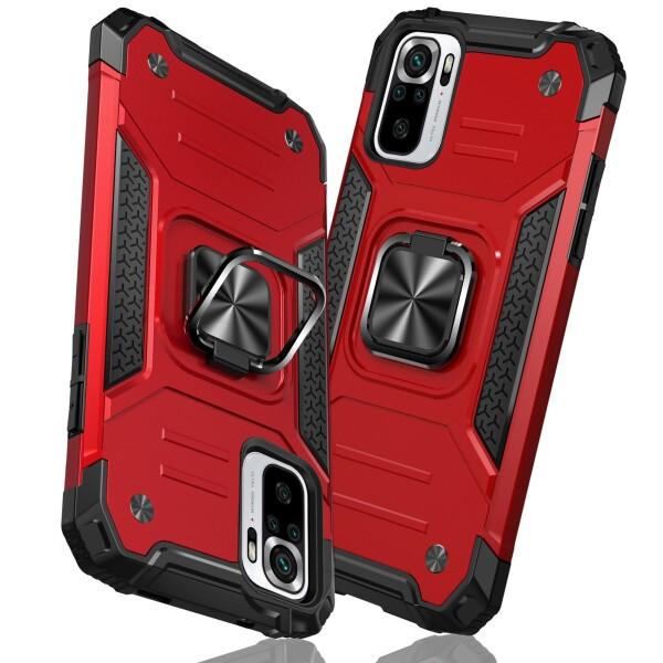TMUJWS Redmi Note 10 Pro 用のケース リング 衝撃吸収 耐衝撃 TPU+PCバンパー 二重構造 米軍MIL規格 全面保護 滑り防止 車載ホルダー対応 擦り傷防止 滑り止め 軽量 薄型 レッドミー ノート10 pro ...