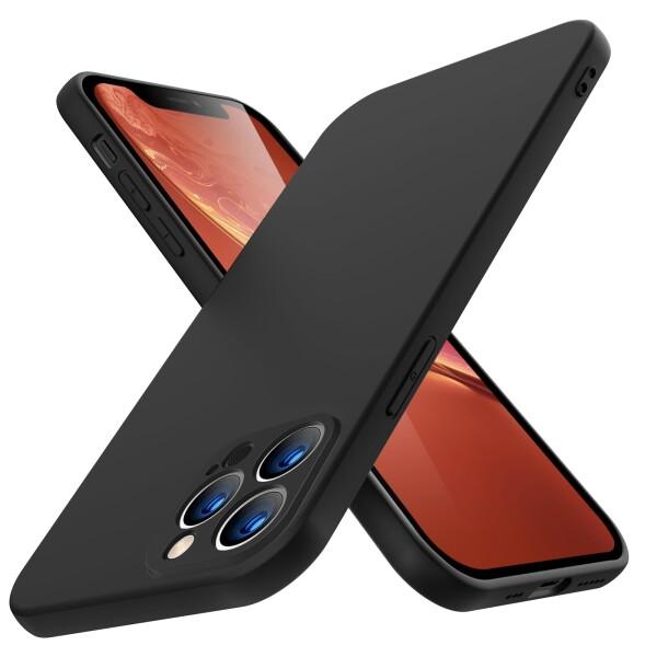 TLOMPLO 対応 iphone 12 pro 用の ケース シリコン カバー 薄型 スリム 磨り表面 指紋防止カバー 柔らかい裏地 アイフォン12 ケース耐衝撃 カバー ネックストラップ米軍MIL規格 ワイヤレス充電対応ストラップホール...