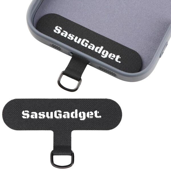 (SasuGadget) サスガジェット ストラップホルダー スマホ 落下防止 薄型 スマホショルダー携帯ストラップ スマホアクセサリ 首かけ 肩掛け ストラップホール商品コード：66079762384カラー：ブラック?極薄デザインースマホ...