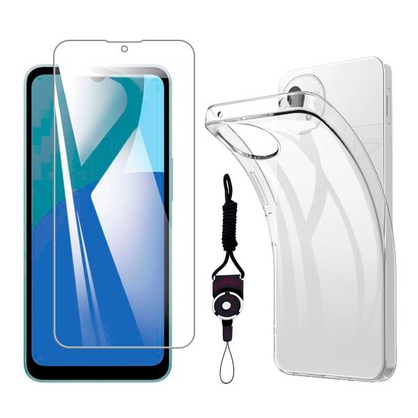 Hcsxlcj For Aquos Wish4 SH-52E ケース + Aquos Wish4 フィルム 強化ガラス 衝撃吸収 貼り付け簡単 飛散防止 撥水撥油 気泡防止 耐衝撃 落下防止 For Aquos Wish4 ケース クリア ...