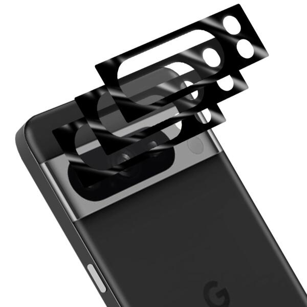 Google Pixel 8 pro 対応カメラ保護 耐油性 超耐久 指紋防止 Google Pixel 8 pro カメラフィルム強化ガラス 高光沢 液晶硬度9 H グーグル レンズ保護 耐衝撃 吸収高透過率 無気泡丸縁加工 簡単貼り付け...