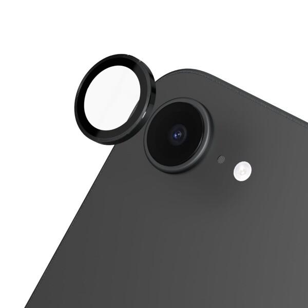 RHINOSHIELD (ライノシールド) iPhone 16e 対応9H強化ガラス製カメラ保護フィルム｜耐衝撃性 耐傷性 透明度 飛散防止 防霧 - ブラック商品コード：66079763628型番：LPA01342D8サイズ：iPhone...