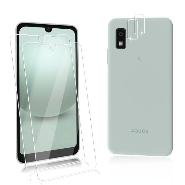 FOR AQUOS wish3 A302SH 用のガラスフィルム（2枚入）+ FOR AQUOS wish3 A302SH用のカメラフィルム（2枚入）超薄型 硬度9H 指紋防止 日本旭硝子製 for AQUOS wish3 A302SH/ ...