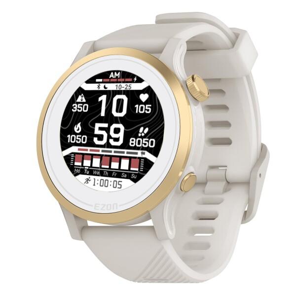 EZON R7 アドバンスド GPSスマートウォッチ 軽量29g 5ATM防水 長距離ランニング 疲労管理 心拍数 血中酸素 測定 マラソン訓練プラン対応。 (白です)商品コード：66079764337型番：R7カラー：白です超精密心拍数モ...