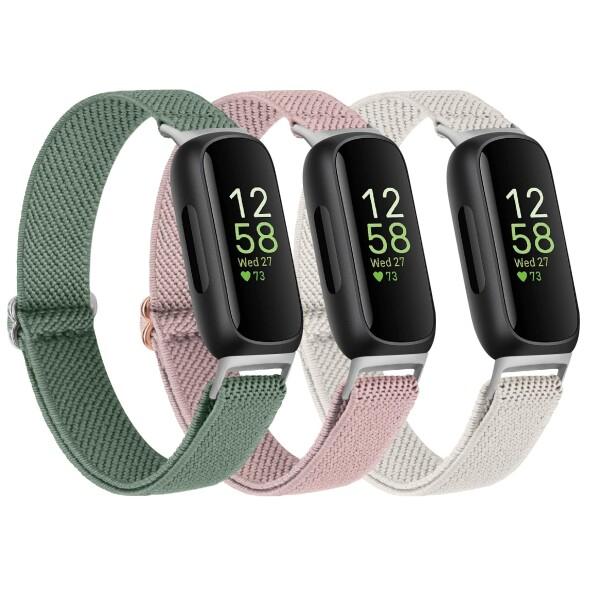 (3 パック) 交換バンド Fitbit Inspire 3/Inspire 2/Inspire/Inspire HR/Ace 2/Ace 3 対応 伸縮性のある調節可能な交換用リストバ 交換バンド クイックリリース機能 女性用 男性用商品...