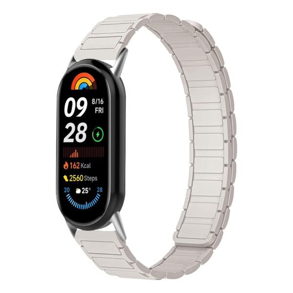 (RosMank) バンド Xiaomi Smart Band 10/9/8 対応、 Xiaomi Smart Band 9/10/8 用 シリコン磁気交換ストラップ、白商品コード：66079764369カラー：白【対応機種】このシリコンバ...