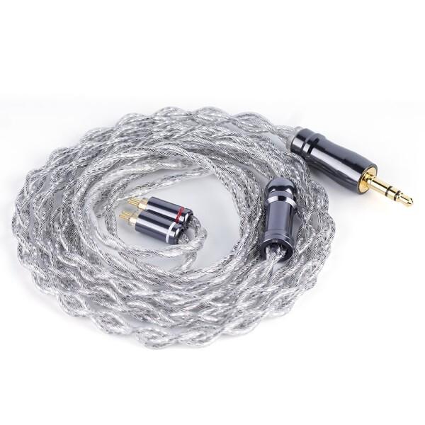 NICEHCK SilverWings イヤホンリケーブル アップグレードケーブル 高導電銅＋高導電銅メッキ銀＋6Nなまし銅＋6N焼鈍銅メッキ銀ミックス導体 6N純度 アルミ箔シールド 0.78 2Pin 3.5mm 交換用イヤモニ 音質改...