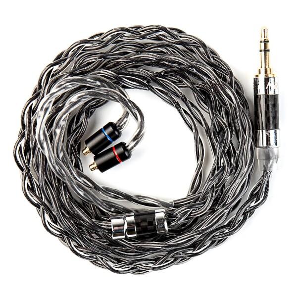 KBEAR 黒曜 MMCX3.5mmイヤホンリケーブル HiFiイヤホン用アップグレードケーブル se215りケーブル グラフェン＆6NOCC単結晶銅ハイブリッド導体精密編組構造/4本196コア/21AWG /温かみのある充実した響き/航空...