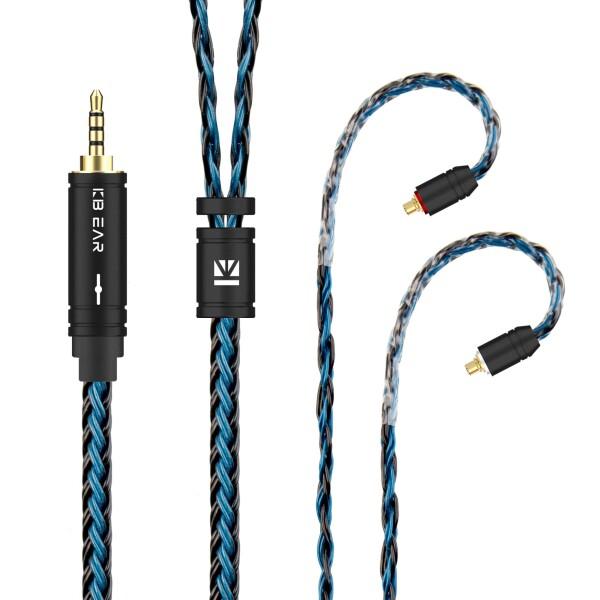 Yinyoo イヤフォン ケーブル mmcx 2.5mm KBEAR ST16 KBX4991 5N 単結晶銅銀メッキ 16芯 イヤホン リケーブル バランス ヘッドフォン 交換用ケーブル hi-fiオーディオ イヤモニ アップグレードケー...