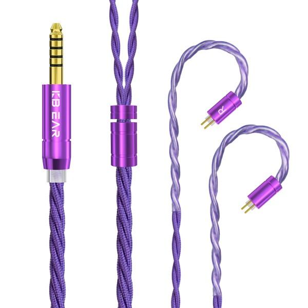 リケーブル 2PIN 4.4mm Yinyoo 5N単結晶銅 ケーブル 4.4mmイヤホンアップグレードケーブル イヤフォン交換ケーブル KZ KBEAR イヤホン適用 ZSTX/castor/ZSN Pro/ZSN PROX/ZS10 P...