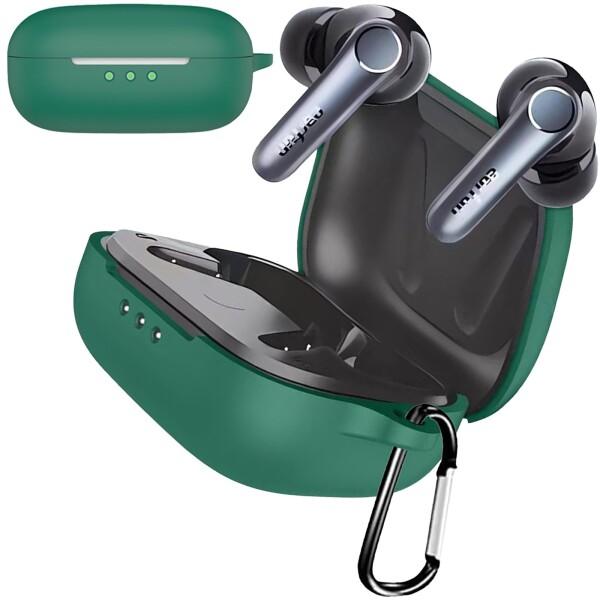 CIOODDW 可兼容 earfun air pro 4 ケース対応 earfun air pro 4 液状シリコン ケース全面保護 充電 LEDライトが見える 耐衝撃 軽量 キズ防止 キーホルダー付き イヤーファンエアプロ4 カバー(グリ...