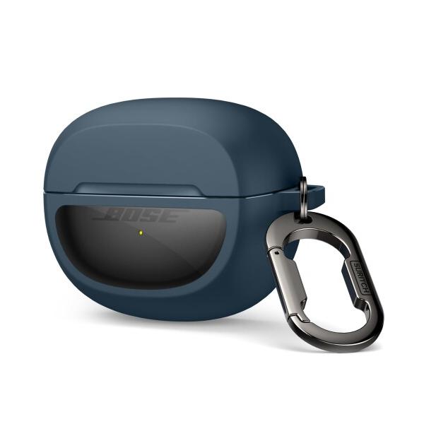 SURITCH ケース 対応 New Bose Ultra Open Earbuds 2024,全身防震TPU保護ケース 透明ロゴウィンドウ付き＆カラビナキーホルダー付き, ダークブルー商品コード：66079764918型番：Bose-Ul...