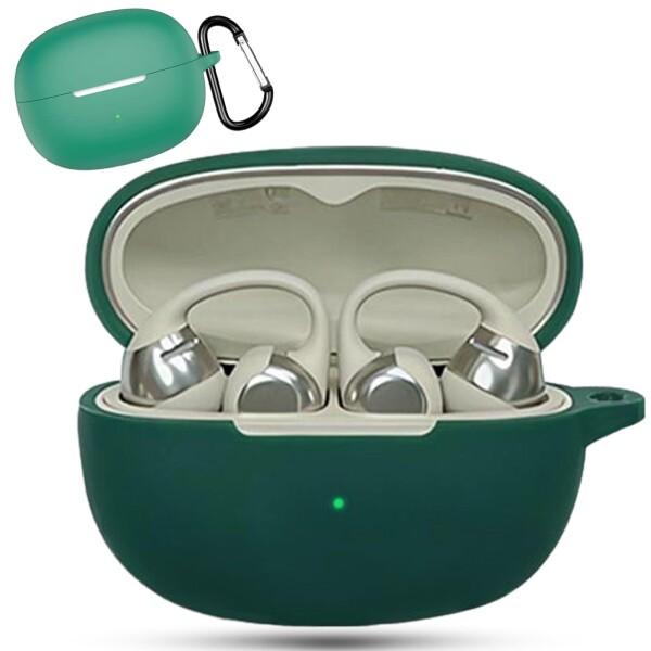 BOOLINN shokz opendots one ケース 対応 shokz opendots one 液状シリコンショックス オペンドッツ ワン カバー キズ防止 耐衝撃 装着充電可能 防水 防塵 紛失防止 カラビナ付き(グリーン)商品...
