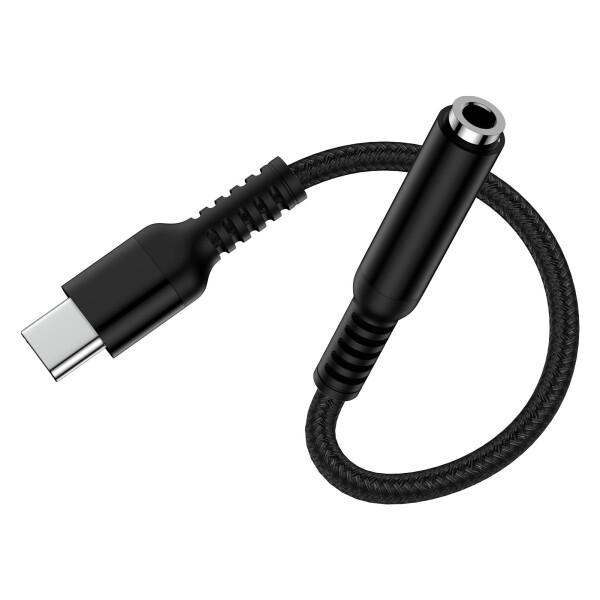 Haoano USB-C イヤホン変換アダプタ 18cm usbc-3.5mm イヤホンジャツク 4極 Type-c イヤホン変換ケーブル HIFI音質 DACチップ搭載 24-bitハイレゾ 音楽/通話/音量調節 iPhone16/15/...