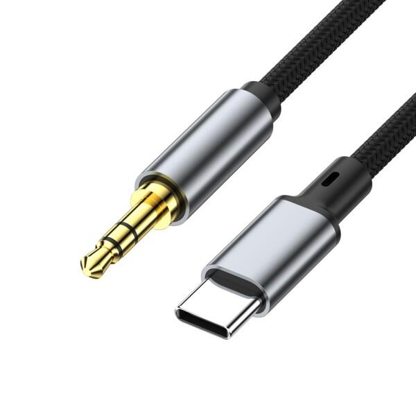 FineGood USB C to 3.5 mm 変換 AUX ケーブル オーディオアダプタDAC搭載 高耐久性ナイロン編み 対応 iPad Pro/Android/Type Cなどの機器に対応商品コード：66079765145型番：Fin...