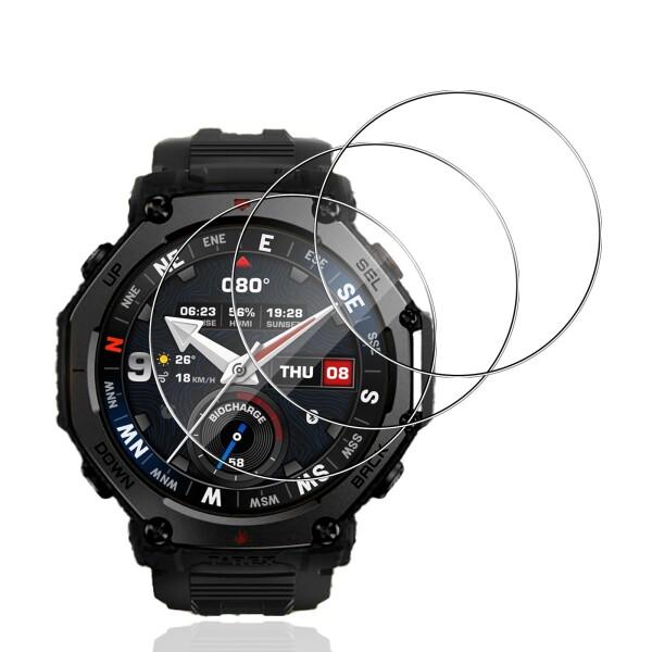 For Amazfit T-Rex 3 Pro/CMF By Nothing Watch 3 Pro フィルム Mosasa ガラスフィルム 衝撃吸収 9H硬度 飛散防止 2.5Dラウンドエッジ 自動吸着 気泡ゼロ 高透過率 高感度商品コー...