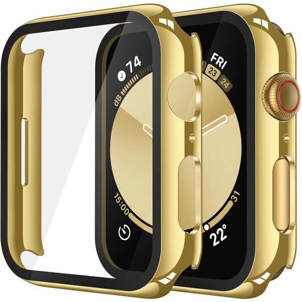 ULOE For Apple Watch Series 6 SE3 (2025) SE SE2 Series 5 Series 4 40mm ケース, 超薄型 PC+ガラス素材 全面保護 高透過率 装着簡単 耐衝撃 指紋防止 傷防止 対応ア...