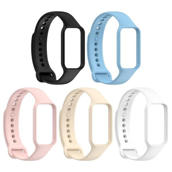 (YFFSFDC) Redmi Smart Band 2 交換バンド 5色組 Xiaomi Band 8 Active 換えバンド 小米 シャオミ 予備 替え ベルト 交換用 ラバーベルト 通気 防水 シリコン製 (明るい色系)商品コード：...