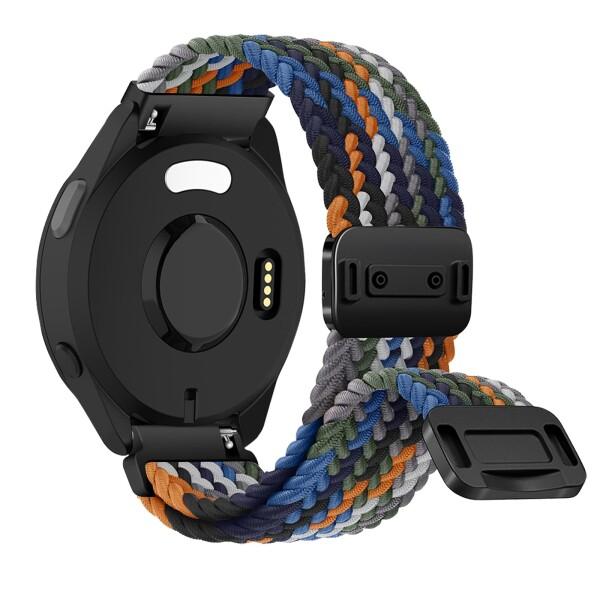 (RosMank) 20mm 編み込みウォッチバンド Garmin Forerunner 570 42mm/Forerunner 165/Vivoactive 6/Vivoactive 5 対応、ナイロン編み込み交換用ストラップ Garmi...