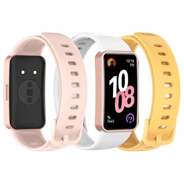 (Bigqin) Huawei Band 10/9/8 用の バンド 替えベルト (3色セット) ソフトシリコン製 交換バンド 通気 軽量 シンプル 調節可能 取付簡単商品コード：66079768558型番：13HWB10-3C2サイズ：5...