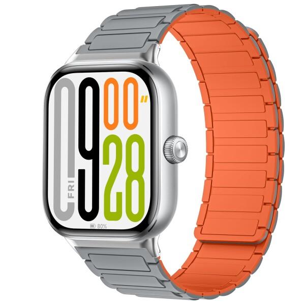 (RosMank) バンド Xiaomi Redmi Watch 5/4, Xiaomi Smart Band 9 Pro/8 Pro 対応、 Mi Band 9 Pro/8 Pro, Redmi Watch 5/4 用 シリコン磁気交換ス...
