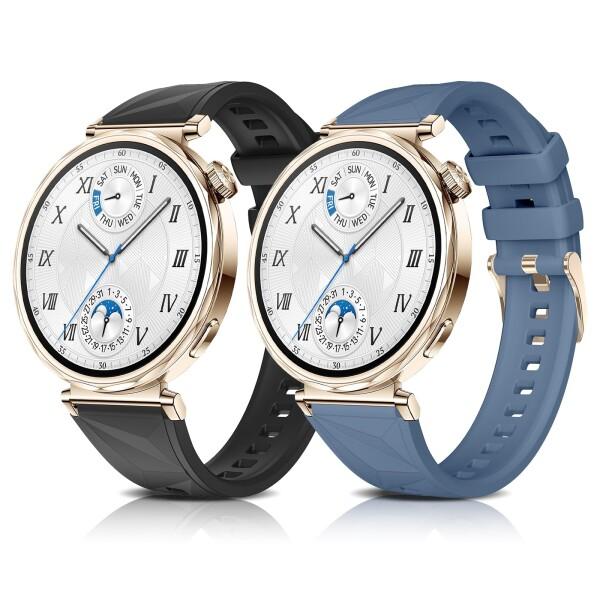 (KeeFos) 18mm バンド Huawei Watch GT6 41mm/GT5 Pro 42mm/GT5 41mm/GT4 41 mm/Huawei Watch 5 42mm対応 交換バンド スポーツ 調整簡単 男女兼用 シリコン製...
