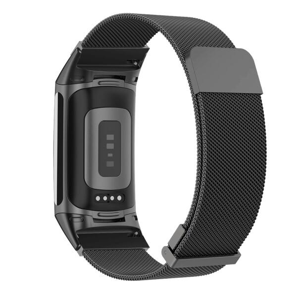 (RanBluu) バンド Fitbit Charge 6/ 5 交換バンド マグネット スマートウォッチ 交換ベルト 替えベルト ステンレスストラップ 調節可能 通気性 普通時計 fitbit charge 6/5 用 グラファイト商品コ...