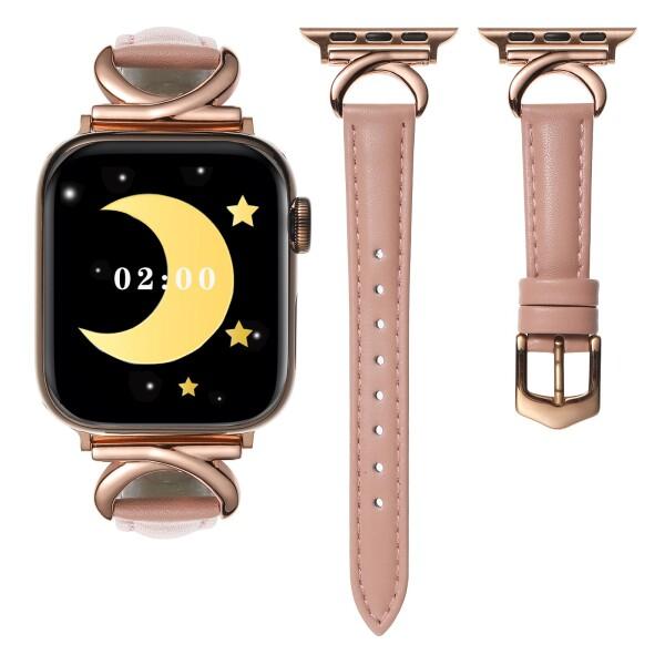 コンパチブル Apple Watch バンド 本革 Shevvi アップルウォッチ用バンド レディース 柔らかい 細いタイプベルト iWacth Series 10/9/8/7/6/5/4/3/2/1/SE/Ultra/Ultra2に対応 ...
