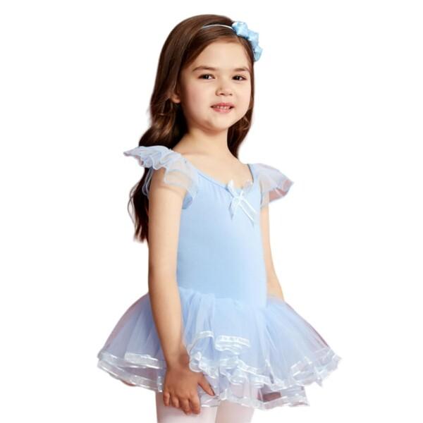 MARBEINE レオタード バレエ 子供 キッズ ジュニア 女の子 長袖 肩フリル スカート ダンス 衣装 綿 105 110 120 130 140 150 160 かわいい バレエ用品 練習着 演出服 新体操 バレエスカート商品コード...