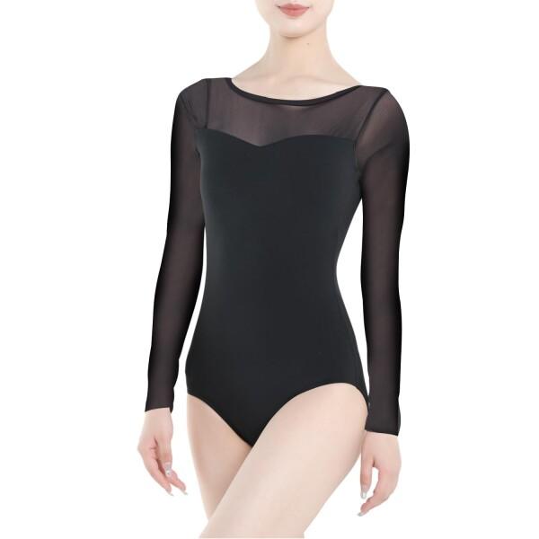 (flexdans) レディース バレエレ オタード 大人 ロングスリーブ ストレッチ生地 体操ウェア バレエ 練習着 レッスン ダンス着 D019-BLACK-170商品コード：66079769745サイズ：Lカラー：ブラック素 材:ナイ...