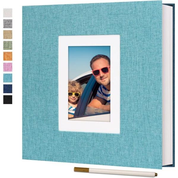 Raoendis アルバム 貼るタイプ 27×28CM リネン表紙 20枚40ページ L判200枚 フリー台紙 DIY L/KG/2L/A4写真収納 シャシンアルバム 大容量 贈り物 お祝い 家庭用 記念日 結婚式 誕生日 成長記録商品コー...