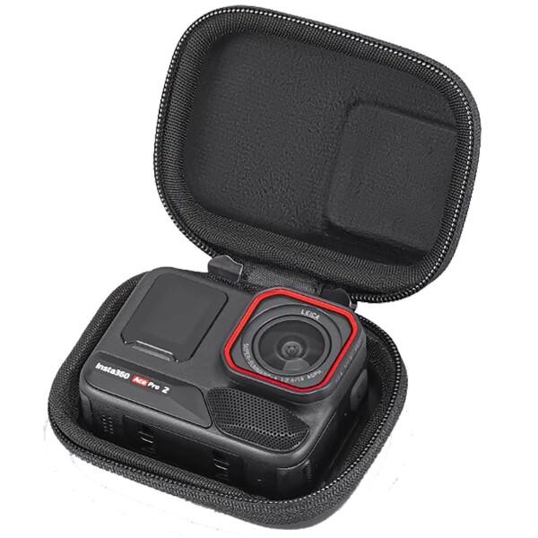 For Insta360 AcePro2 保護ケース 落下防止 ポータブル小型収納バッグ 耐衝撃 防塵 防汚 防振 軽量防水防湿 全面保護用ミニカメラバッグ ShellChic 防汚保護カバー(ブラック)商品コード：66079771549型...