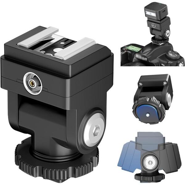 Hot Shoe Extender Standard Hot Shoe Riser Adapter for Godox IM30 IM20 Mini Flash, Raises Flash Height to Reduce Lens Sha...