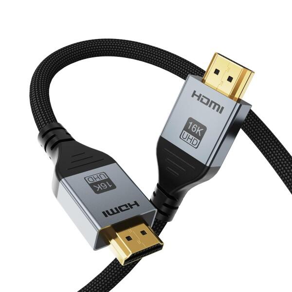 Angusplay 16K HDMI 2.2 ケーブル 2M 96Gbps 超高速 16K@60Hz/8K@120Hz/4K@480Hz HDCP 2.3 &amp; HDR10 対応 PS5/Xbox Series X|S/Roku TV...