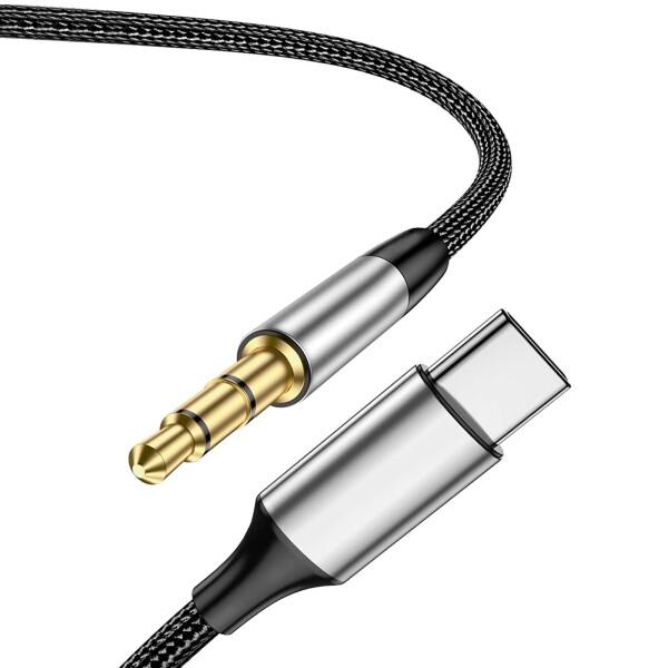 FamGift AUX ケーブル Type-C 3.5mm 変換 ケーブル AUX オーディオ ケーブル カーオーディオ 3.5 mm 高耐久 ナイロン編み DAC搭載 ハイレゾ音質 オーディオアダプタ オーディオケーブル ヘッドホン/スマ...