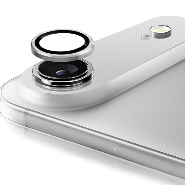 Kakuki for iPhone 17 Air カメラフィルム アイフォン17Air 用 カメラ保護フィルム 薄型 強化ガラス 耐衝撃 独立型 露出オーバー防止 アルミ合金 カメラカバー (シルバー, iPhone 17 Air)商品コー...